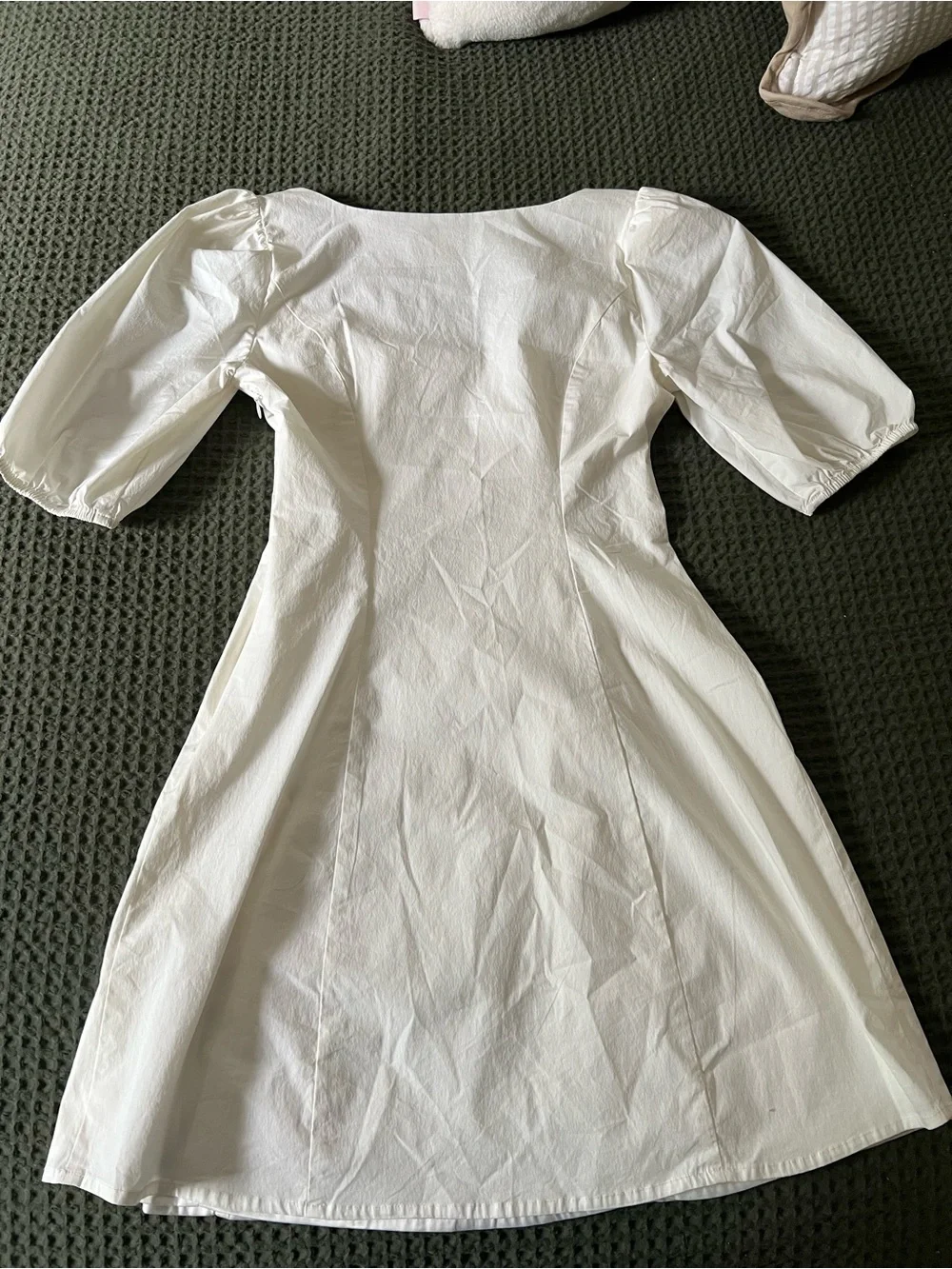Dresses | White Puff Sleeve Mini Dress | Poshmark